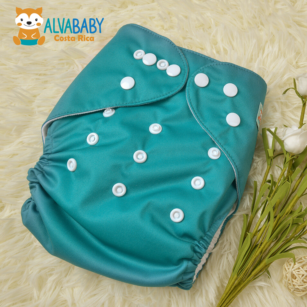 Pañal de Tela Unitalla Alva Baby Liso - Verde Turqueza